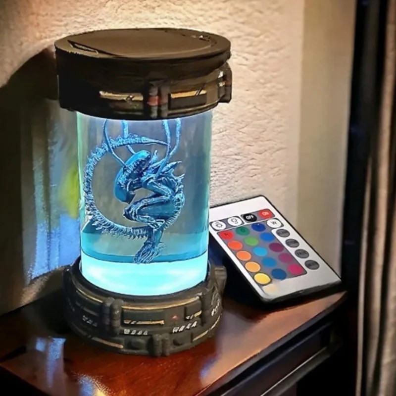 Alien Xenomorph Table Bedside Lamp Night Light Sci-Fi Desk Room Horror ...