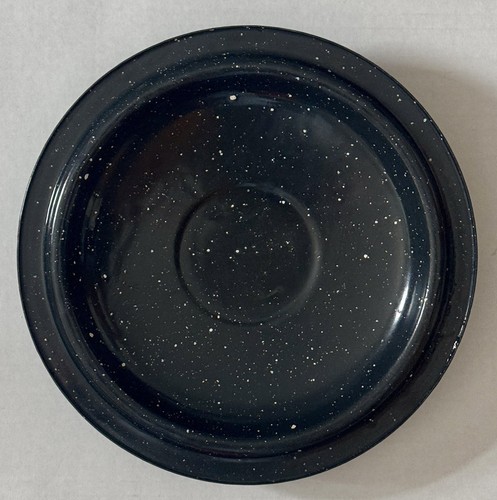 Vintage Granite Ware 12 QT Stock Pot Replacement Lid ONLY Black & White ...