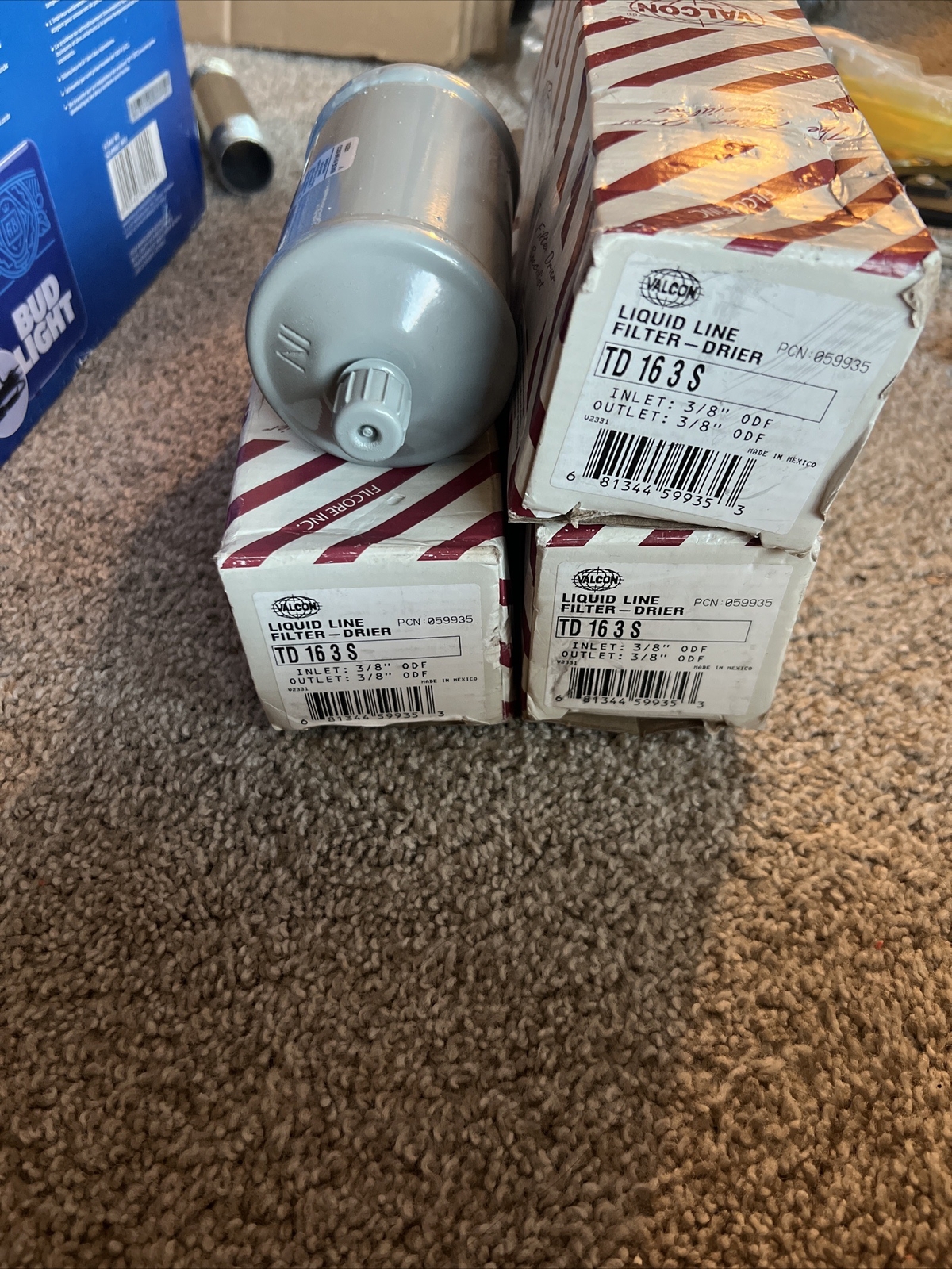 LOT 3 Valcon Liquid Line Filter Drier Model TD-163S 3/8" ODF In/Out ...