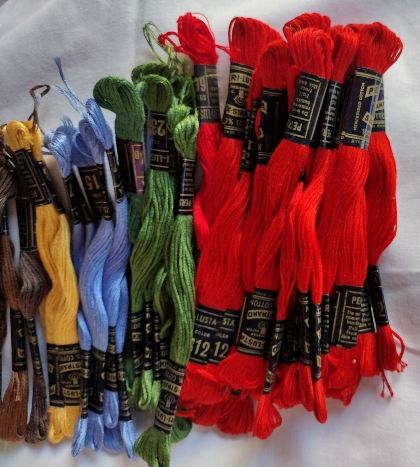Vintage Peri Lusta Embroidery Floss lot of 48 Skeins multi color | eBay