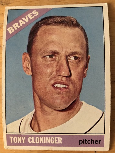 1966 Topps Tony Cloninger Baseball Card #10 Braves Pitcher Low-Grade | eBay