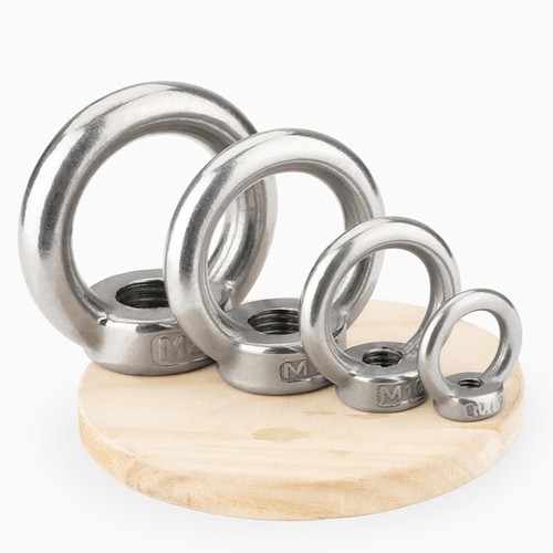 M3 - M36 Steel Ring Nuts Threaded Eyelets Nut 304 Stainless Heavy Duty ...