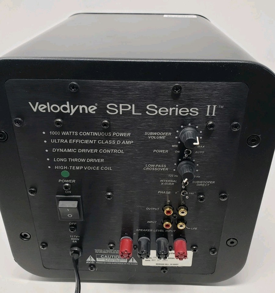 Velodyne SPL Series II 8" 1000w Powered Subwoofer model SPL-8BG2 | eBay