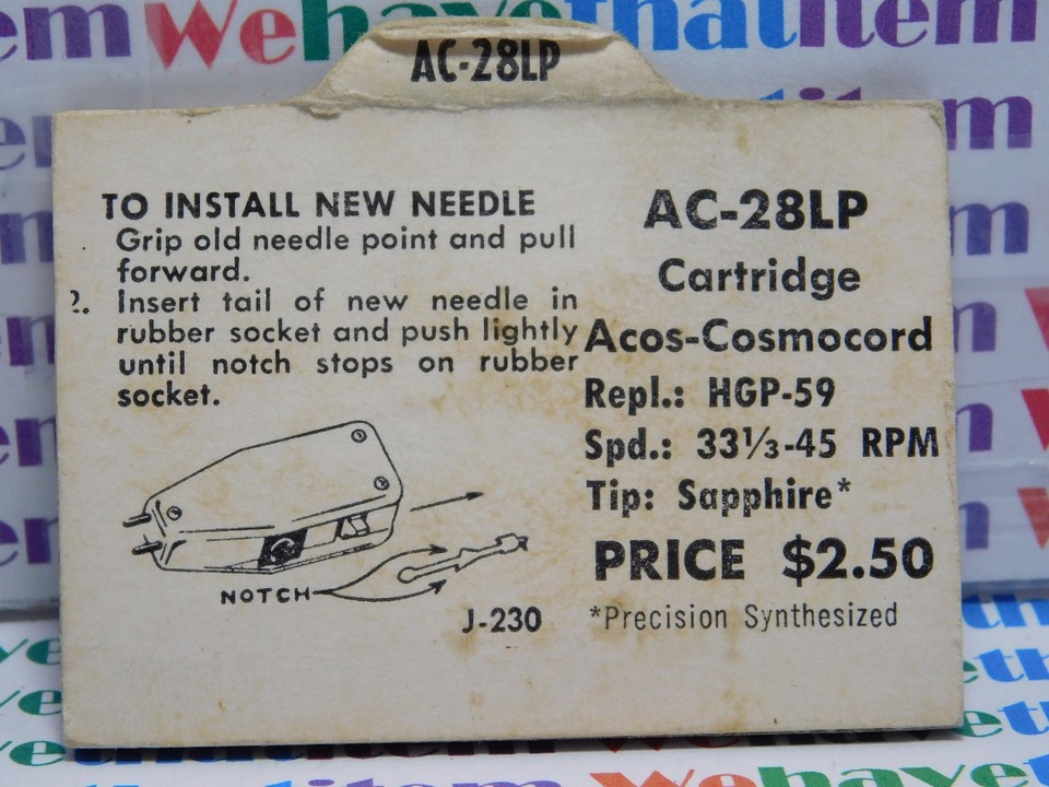 JENSEN / AC-28LP / REPLACES ACOS-COSMOCORD HGP-59 / 1 PIECE (qzty) | eBay