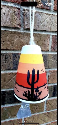 Vtg Native American Ceramic Bell Striped Catus Primitive Southwest ...