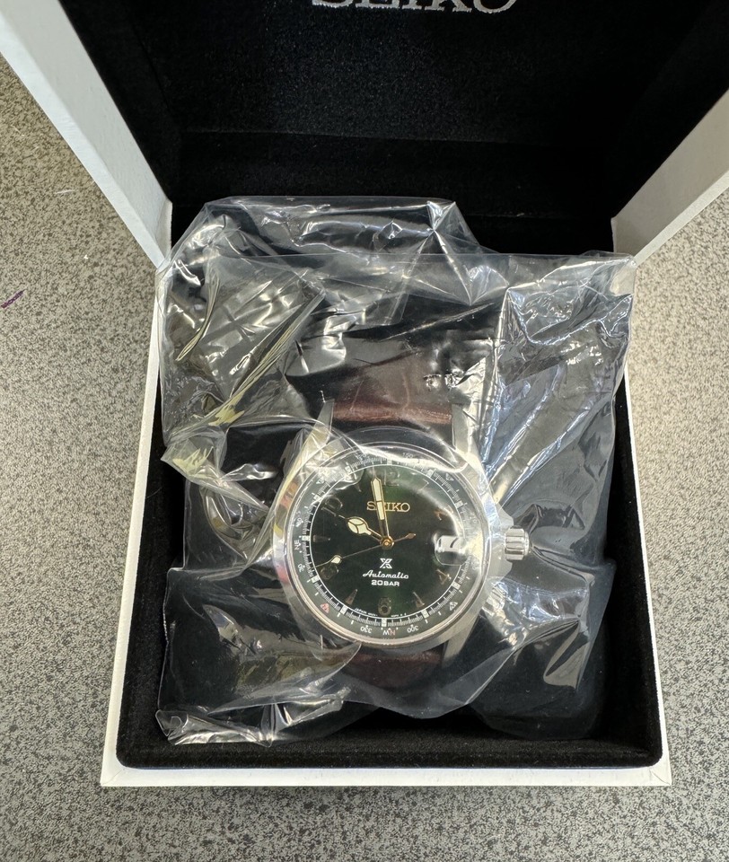 Seiko Prospex Alpinist Green Dial Brown Leather Strap Watch SPB121 New ...