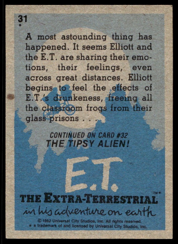 1982 Topps E.T. 31 Frog Madness Trading Card | eBay