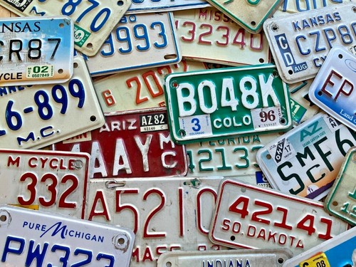 Authentic Motorcycle License Plates - Pick A State - Craft Condition | eBay