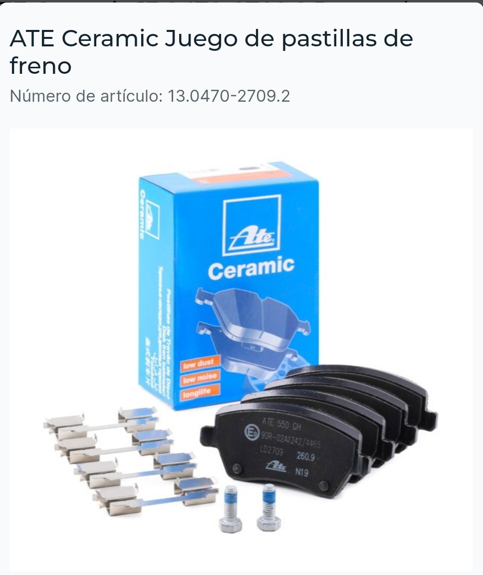 Título: Análisis y comparativa de pastillas de freno ATE Ceramic para una mayor eficiencia en tu ...