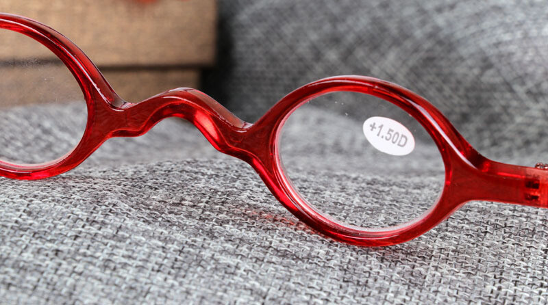 Men's women's plastic retro Small round reading glasses for reader +1.0 ...