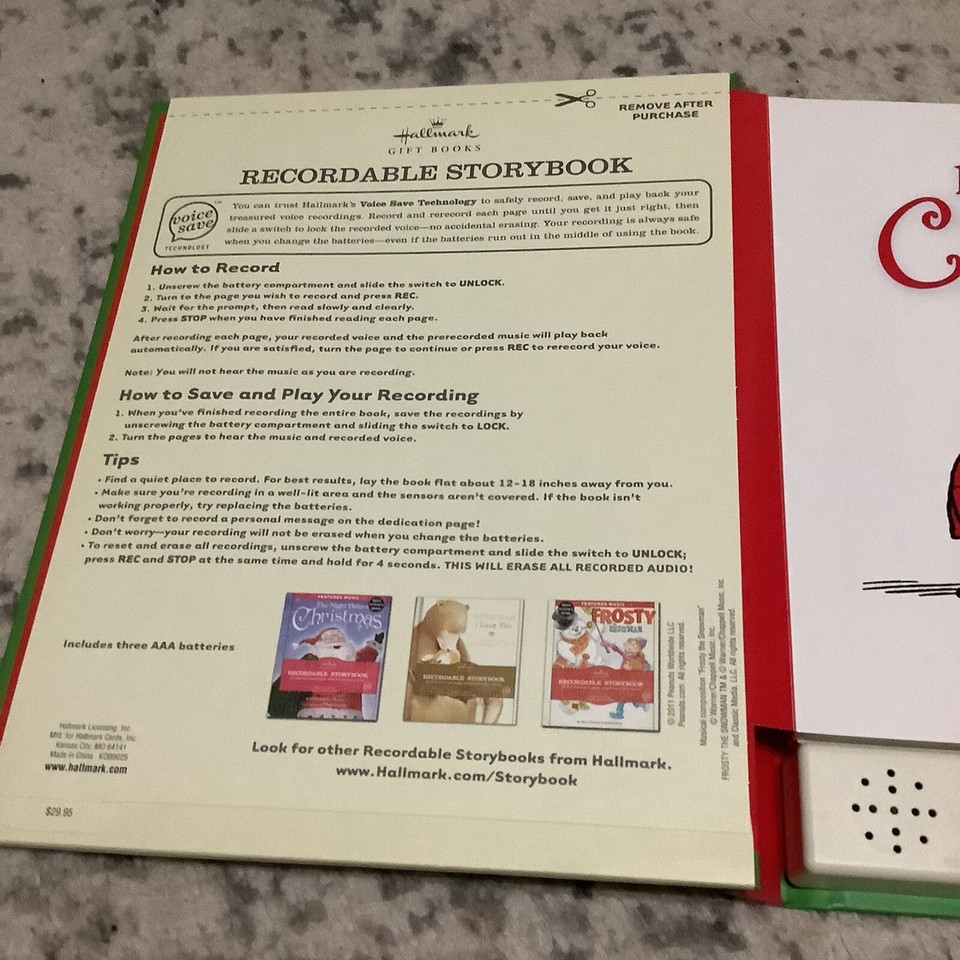 Hallmark 2011 A Charlie Brown Christmas Recordable Storybook Records ...