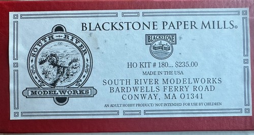 South River Modelworks Blackstone Paper Mills HO kit #180 | eBay