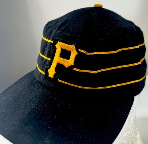 Vintage Pittsburgh Pirates Hat Cap Pillbox Beat Up Stained MLB Bent ...
