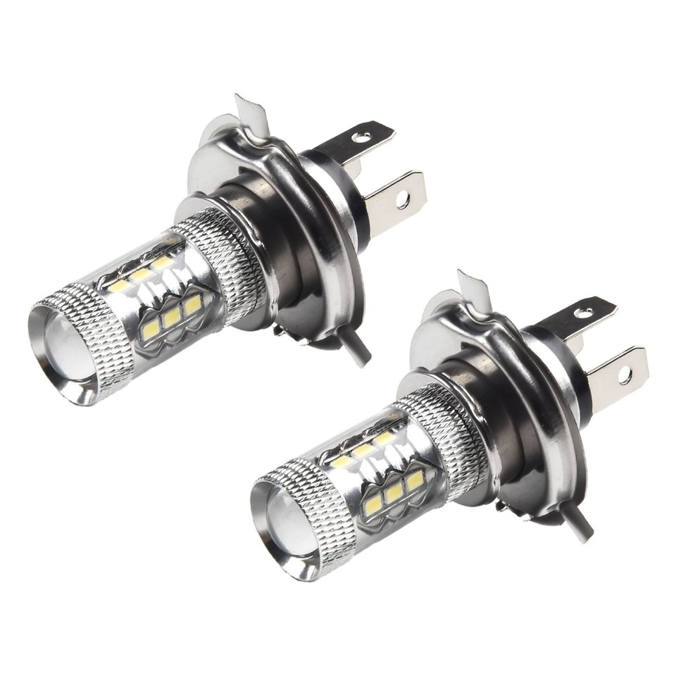 Brand New H4 Fog Lights LED Bulb Hi/Lo Motorcycle 12V 2Pcs 6000K 6500K ...