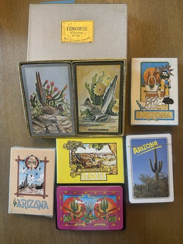7x Decks, Roadrunner Bird Arizona Congress Playing and AZ Souvenir ...