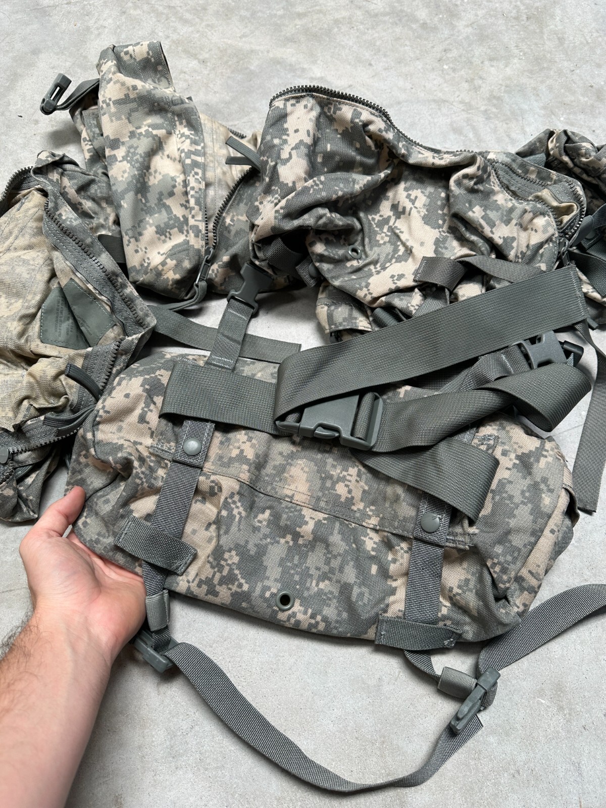 US Army Molle II Waist Pack General Purpose Butt Dump Pouch ACU UCP Mag ...