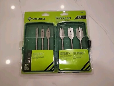 GREENLEE 34AR-6 Self-Feeding Spade Bit Set 3/8" - 1", NEW IN PACKAGE | eBay