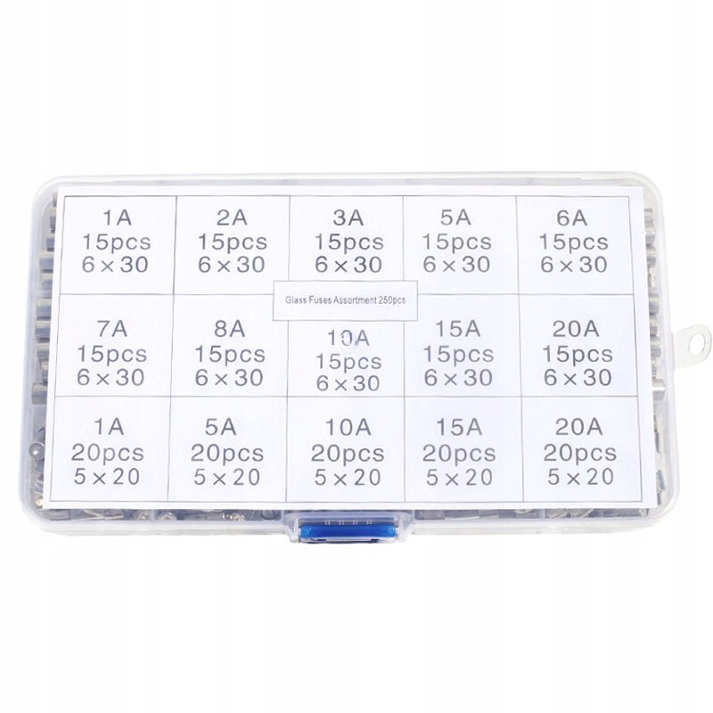Glass Fuse Set Quick Blow Glass Tube Fuse Assorted Kits Fuses 250pcs | eBay