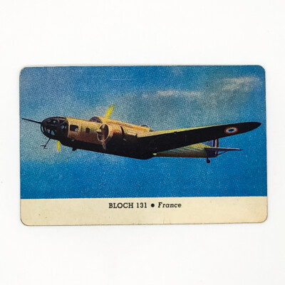 1940s Leaf Card-O Aeroplanes Card Bloch 131 Fighter Bomber Series C ...