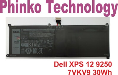 NEW Original Battery for Dell Latitude 12 7275 V55D0 XPS 12 9250 7VKV9 ...