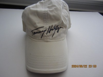 Tommy Hilfiger Cursive Flag Logo Hat Baseball Cap Leather Strap Back ...