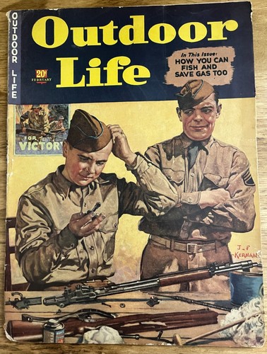 Outdoor Life Magazine Vintage Feb. 1943 Soldiers WW2 Cover *M026 | eBay