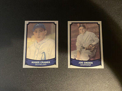 1989 Pacific Legends II #181 Roger Cramer and #167 Joe Cronin ...