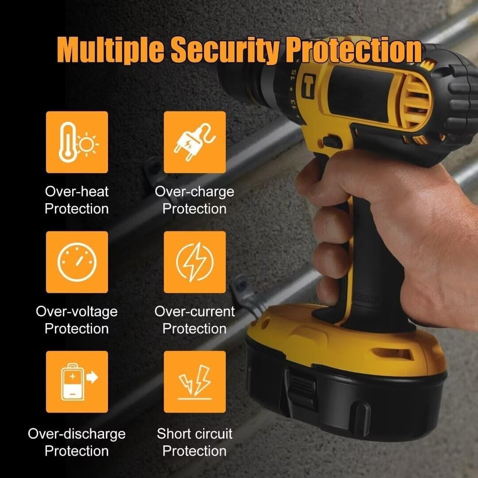 2Pack 18V XRP Battery OR Charger for DEWALT DC9096-2 DW9095 DW9096 ...