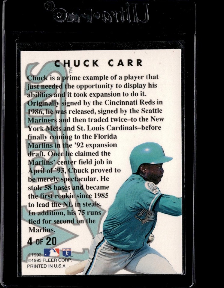 1994 Fleer Rookie Sensations #4 Chuck Carr | eBay