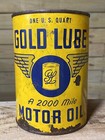 Gold Lube 1 qt empty metal motor oil can | eBay