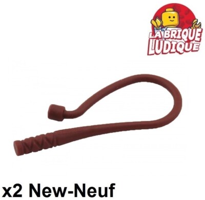 Lego 2x minifig arme weapon fouet whip lasso marron/reddish brown 88704 ...