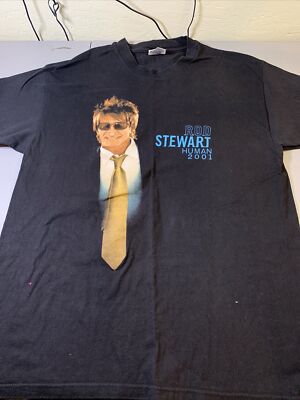 Official Rod Stewart 2001 Human Tour Concert T-Shirt Size Large ...