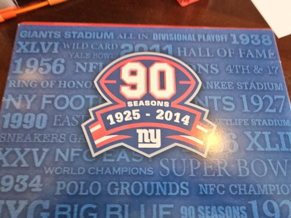 EMPTY 2014 new york giants season ticket holder folder nfl football ny ...
