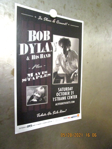 BOB DYLAN 1STBank Center Broomfield 2017 SHOW FLYER MAVIS STAPLES ...