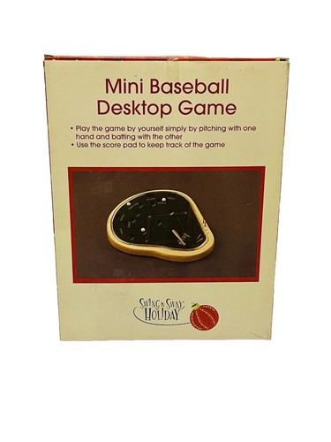 Mini Baseball Desk Table Tabletop Game Wood Base 10.38" x 9.75" x 2" | eBay