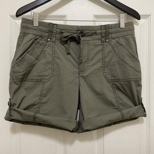 NEW Khakis & Company Roll Tab Khaki Bermuda Shorts Army Green 7" Inseam ...