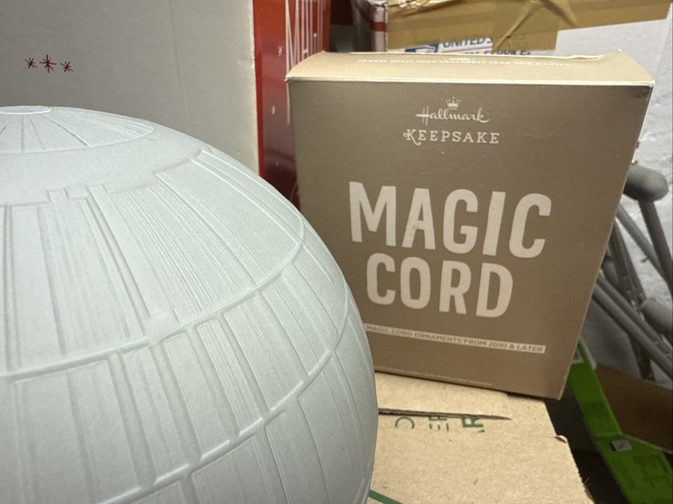 Hallmark Keepsake Death Star Tree Topper With Remote, Magog Cord And ...