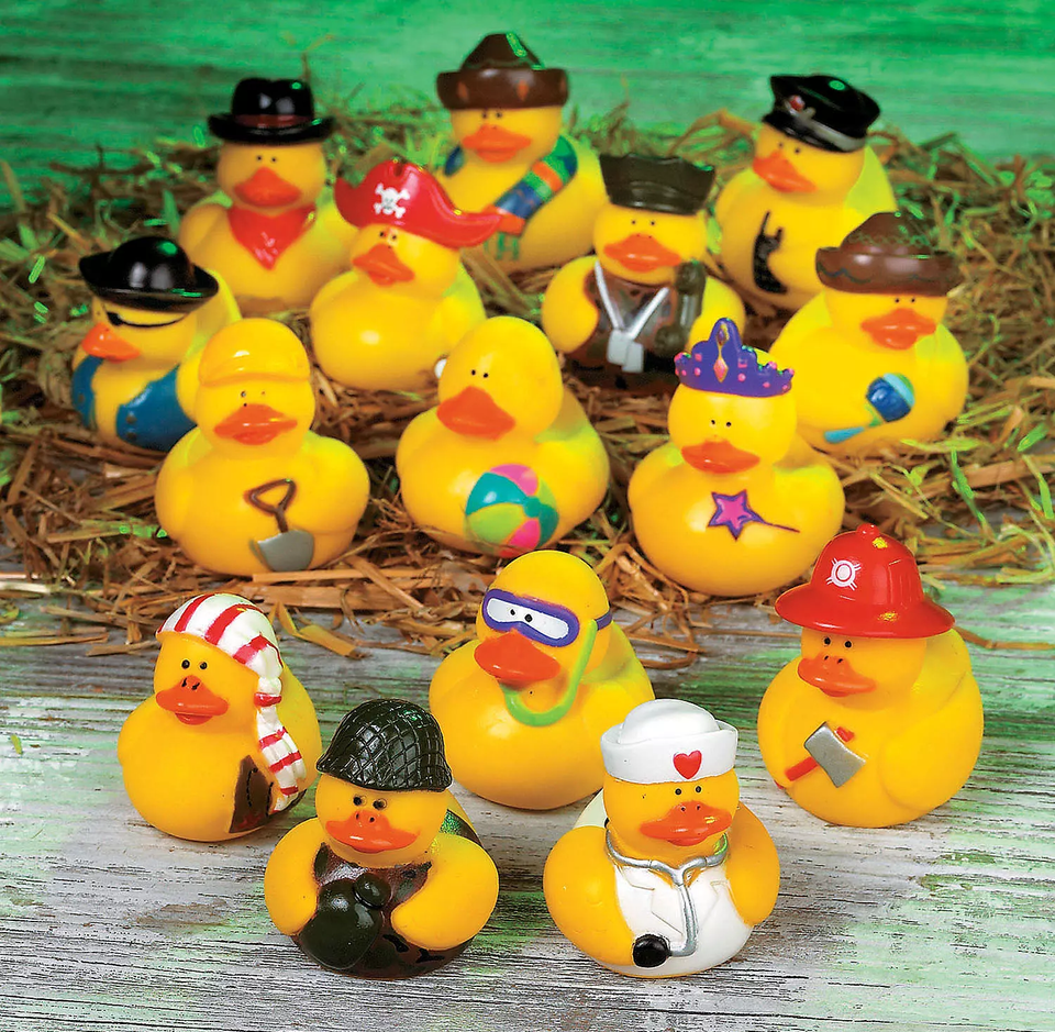 2" Bulk 100 Pc. Mega Everyday Fun Yellow Rubber Ducks Assortment | eBay