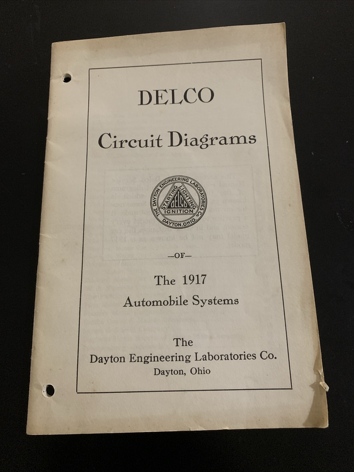 Delco Circuit Diagrams Of 1917 Automobiles - Dayton Engineering ...