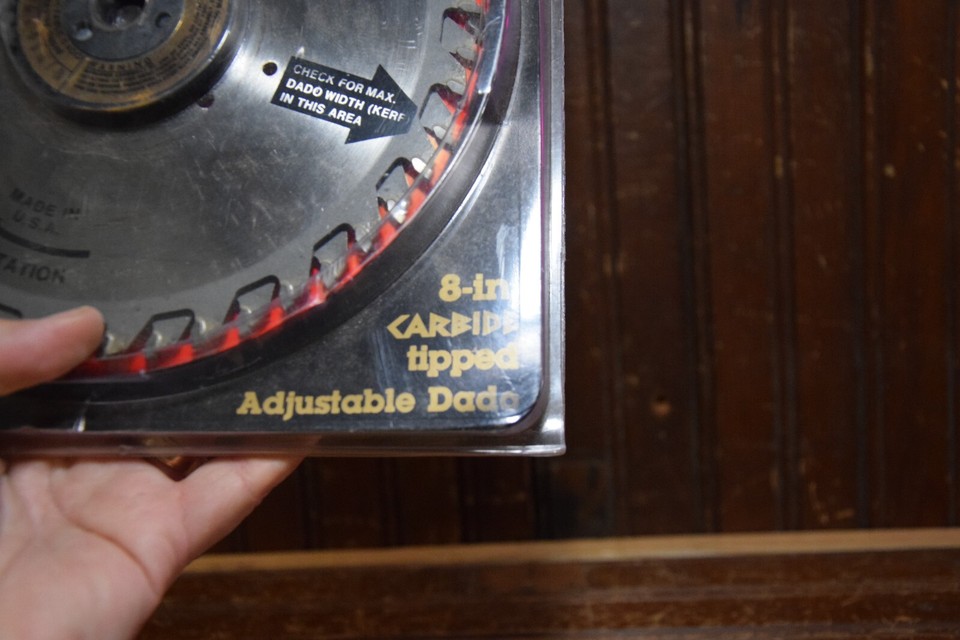 CRAFTSMAN CARBIDE TIPPED ADJUSTABLE DADO TWIN BLADE SET 8" TABLE SAW 5/ ...