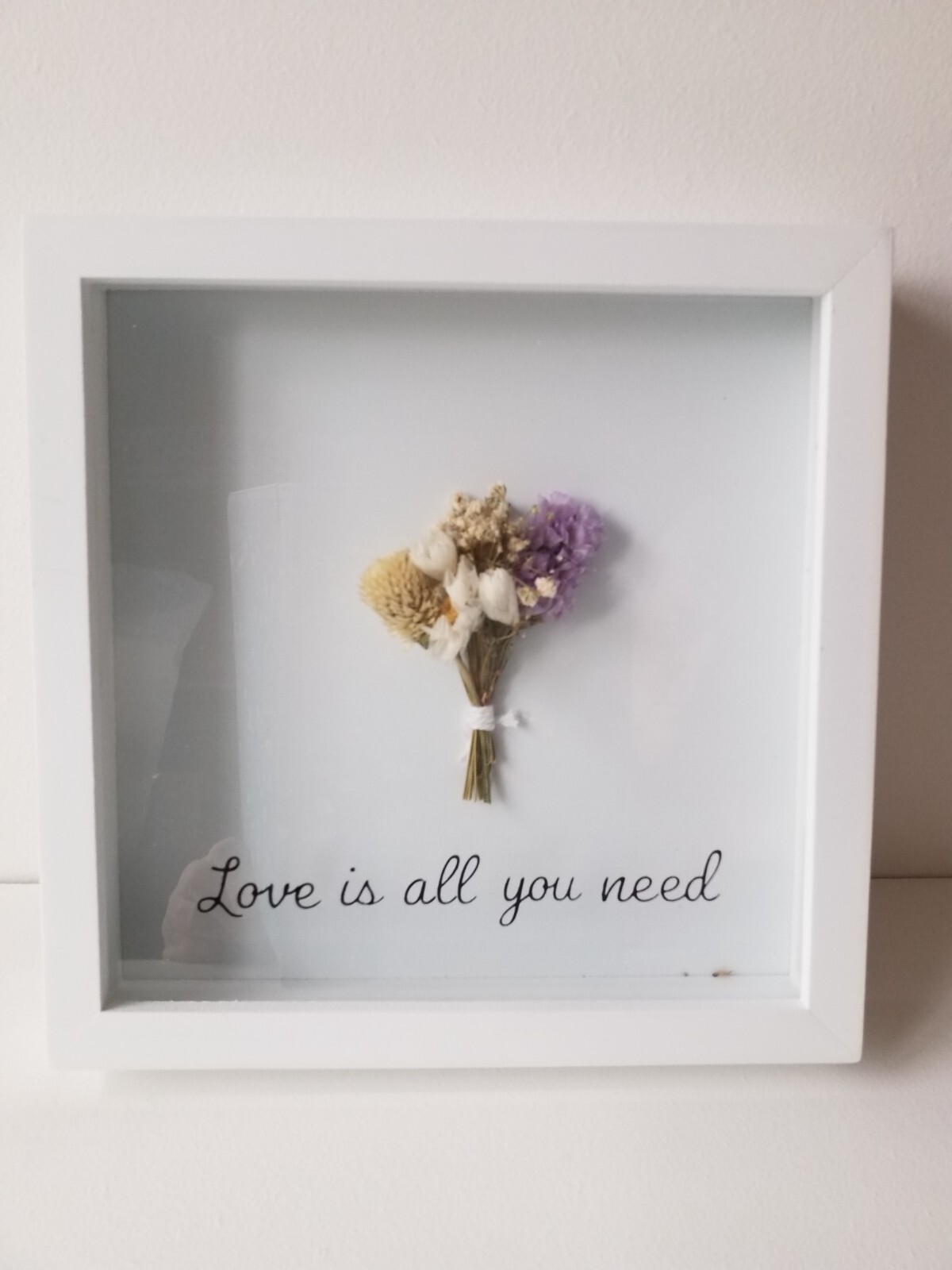 Dried Flower Box Frame Plaque - LOVE OR HOME Gift Idea Home Decor | eBay UK