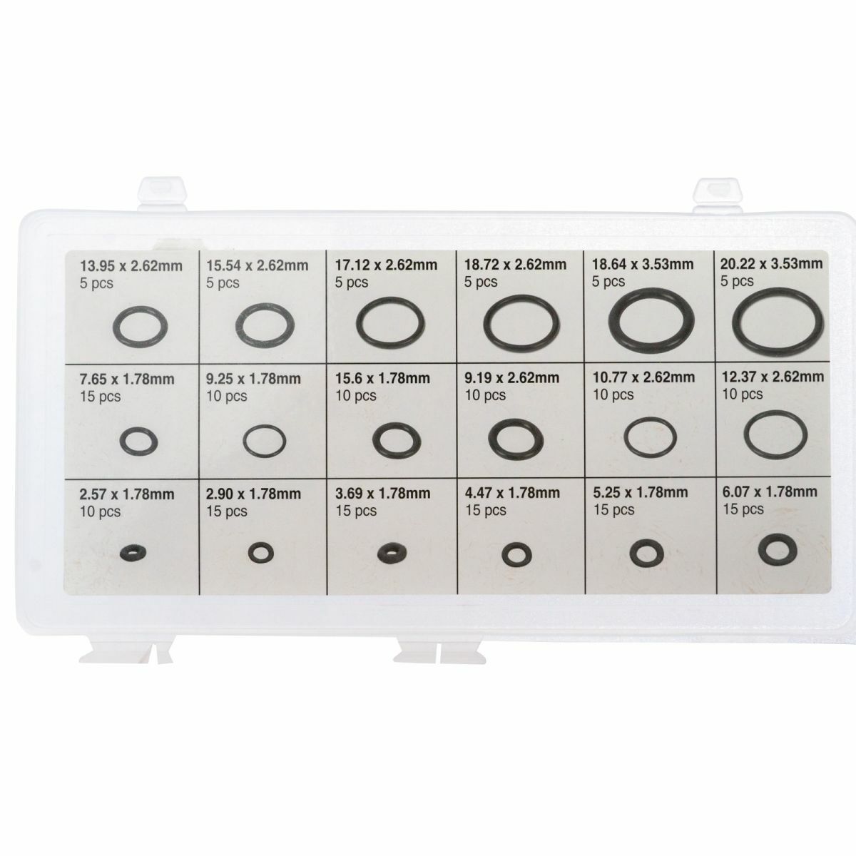 180 Piece Viton O-Ring Assortment Kit Pack w/ Storage Case New | eBay