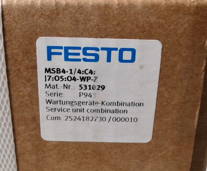 Festo Wartungsgeräte-Kombination MSB4-1/4:C4:J7:05:04-WP-Z | 531029 ...
