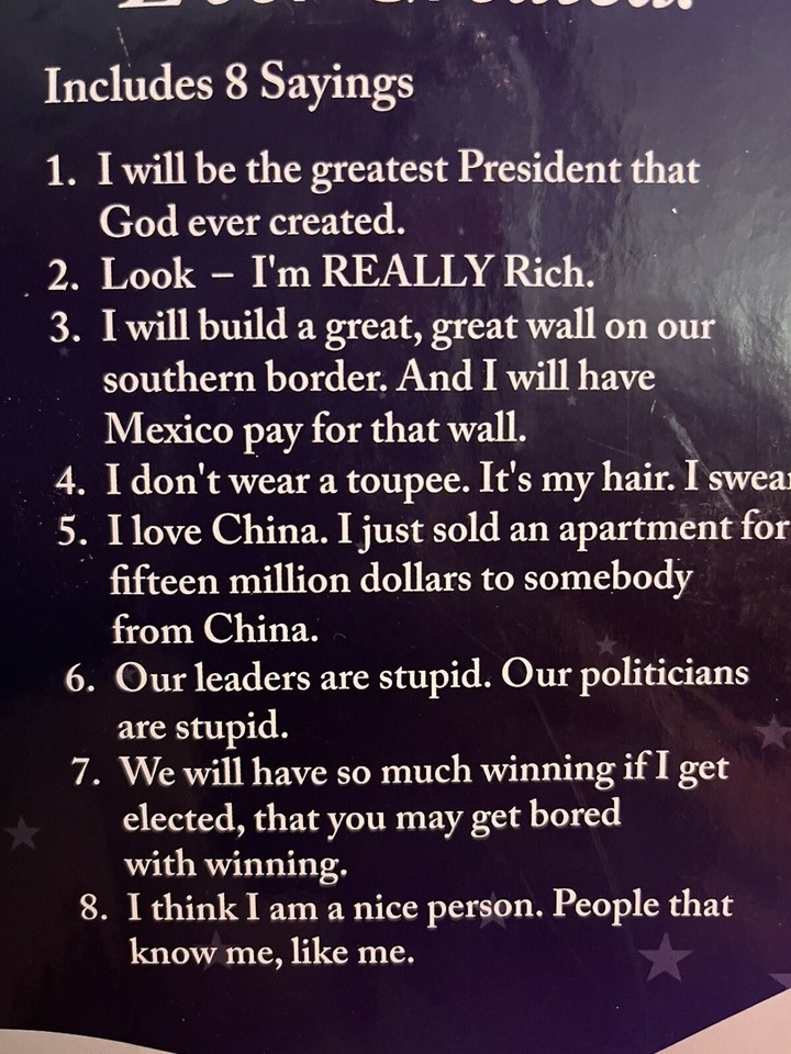 Talking Donald Trump Pen Collectible Edition - 8 Sayings in His Real ...