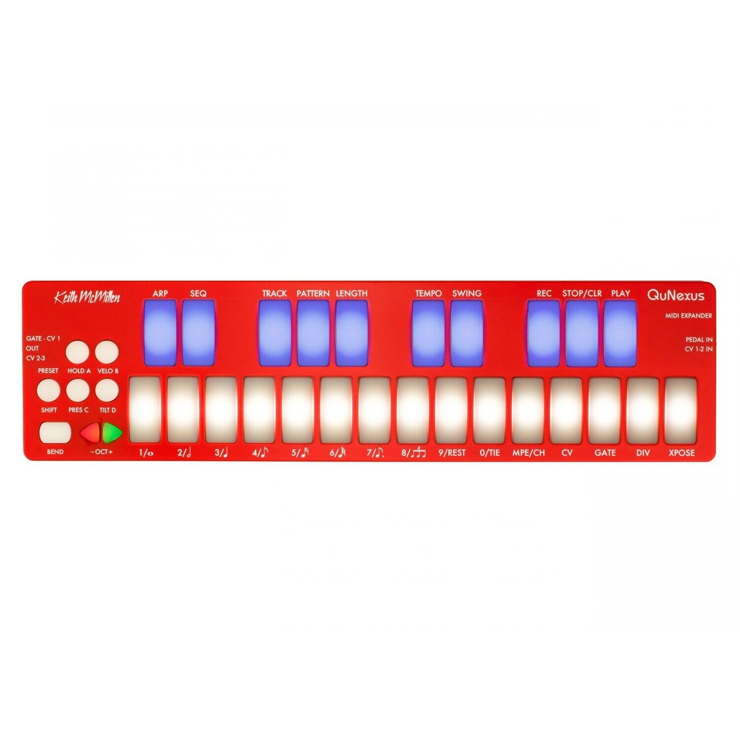 Keith McMillen QuNexus K-708R MPE MIDI-CV Mini Keyboard Controller ...