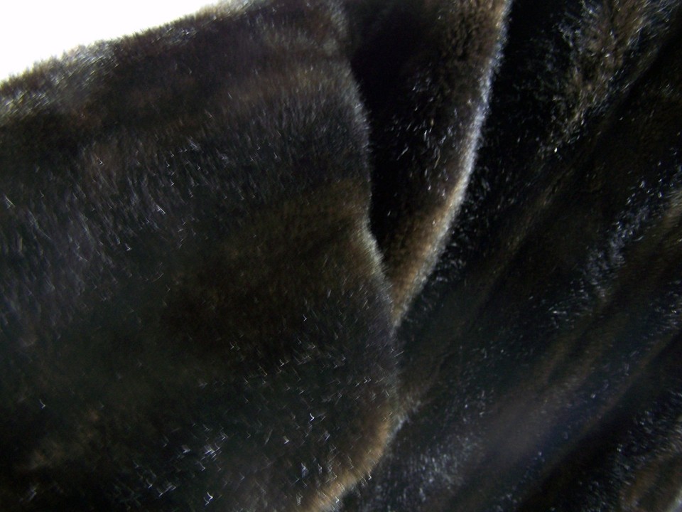 Comme Du Vrai Coat Brown Womens Medium 8 10 Monique Paris Faux Fur CDV ...