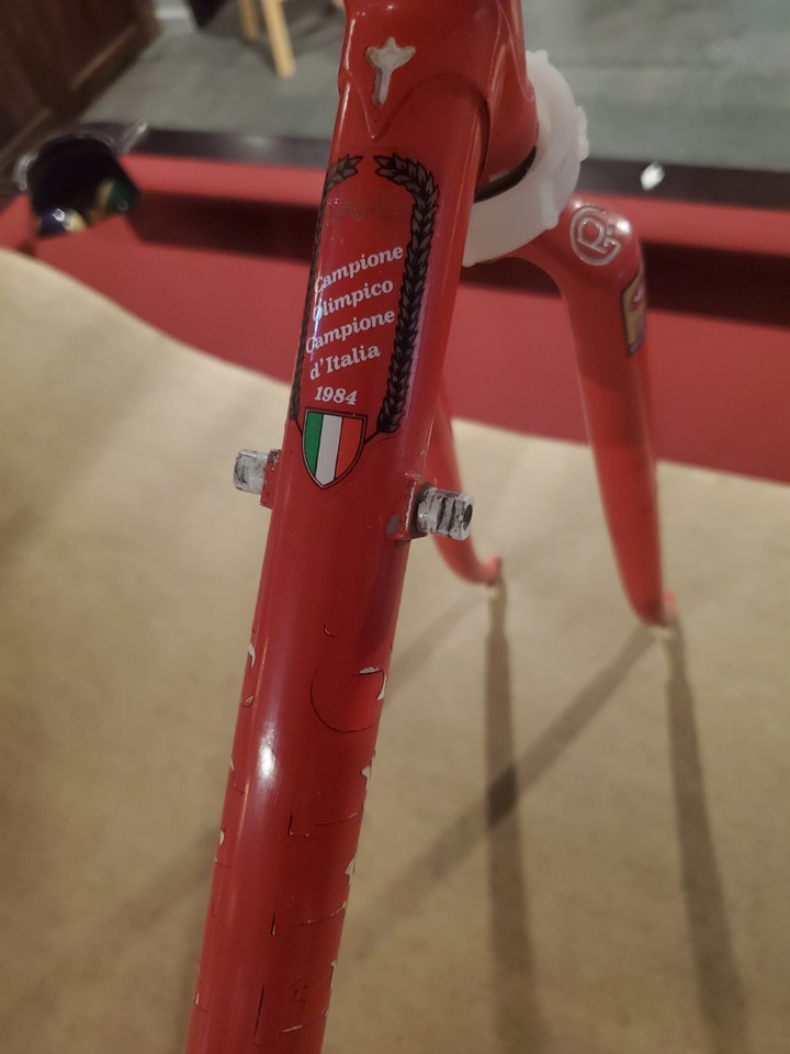 Vintage road bike frame Pinarello 53cm c-c mid 80s Columbus tubing | eBay