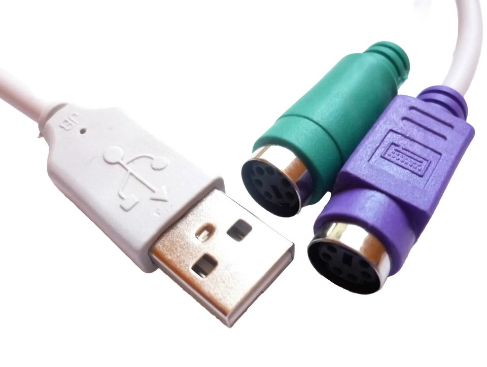 Usb to Ps/2 Ps2 Adapter Converter Distributor Active 2 x Ps2 Sockets ...