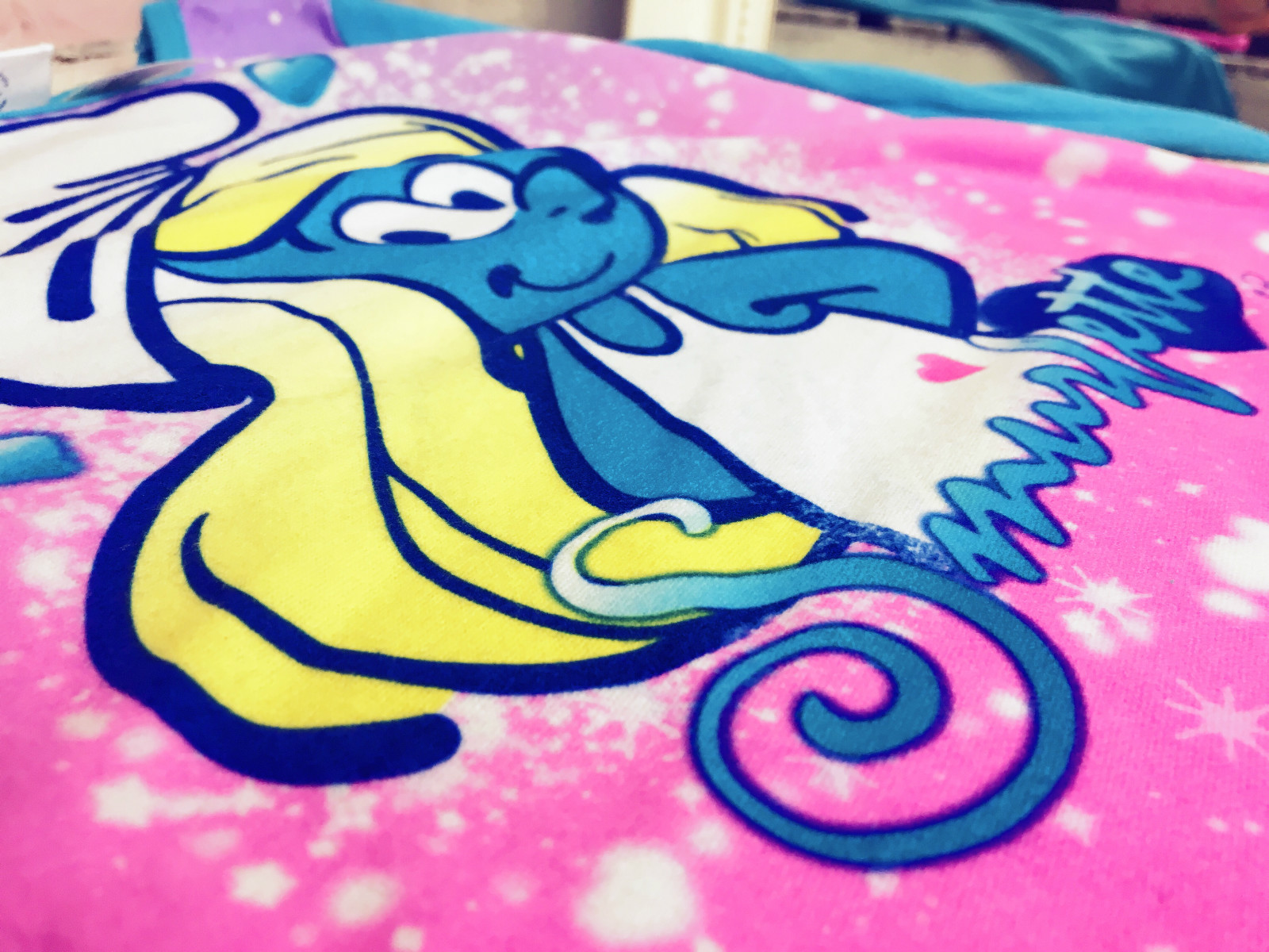 Kids Long Sleeve Smurfs character Sleepwear set flannel pyjamas Girls ...