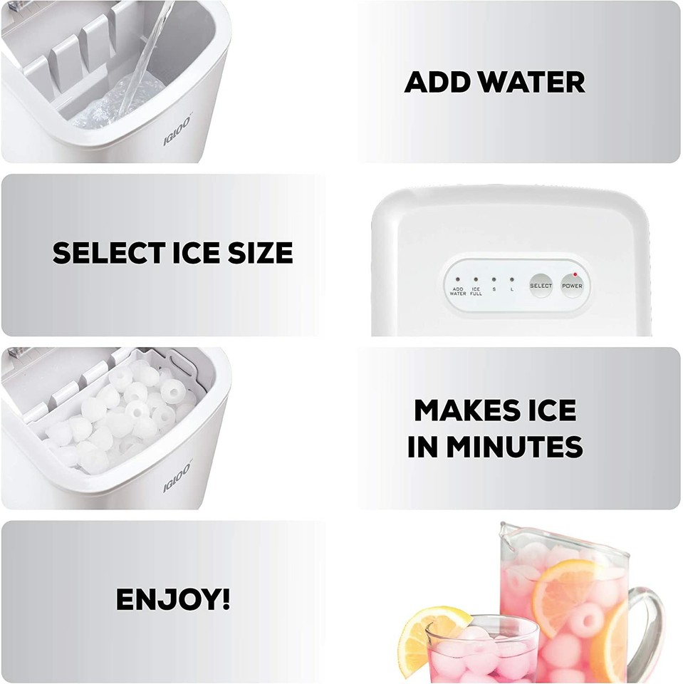 Automatic Portable Electric Countertop Ice Maker Machine 26 POUNDS in ...